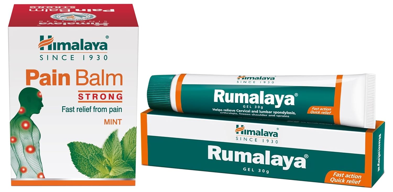 Himalaya Pain relief wellness kit|Rumalaya Gel 30g| Pain Balm Strong ...