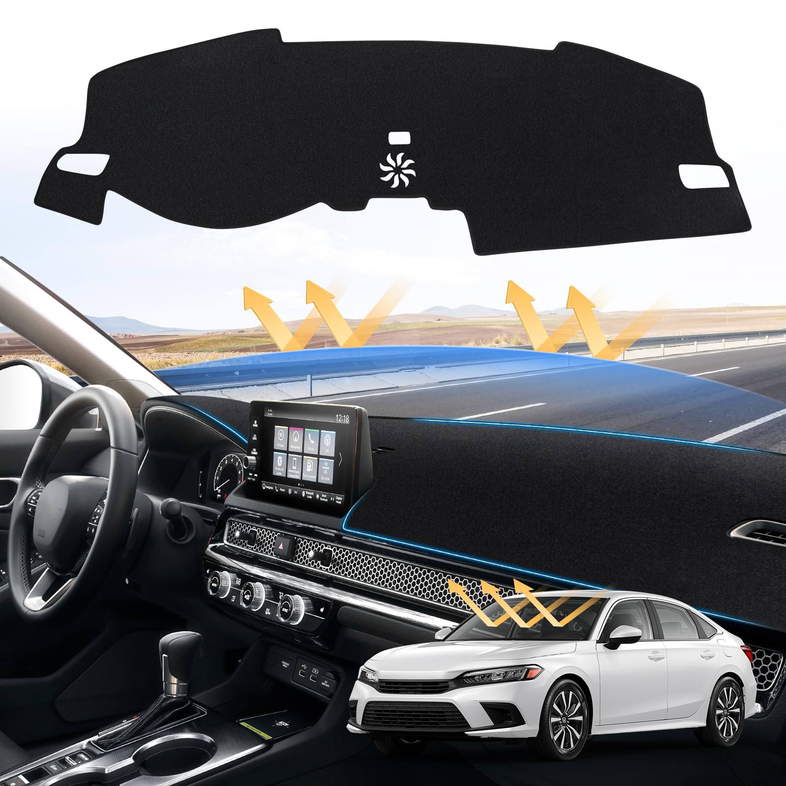 Karltys Car Phone Holder For Honda Civic 2022 2023 2024 2025, 11th Gen ...