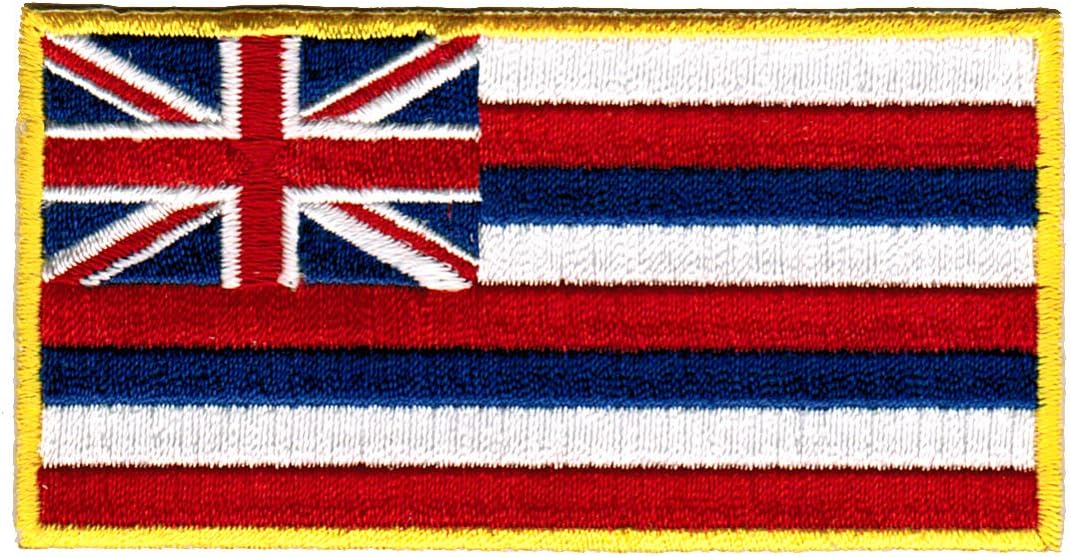 Amazon.com: Hawaii State Flag Embroidered Patch Iron-On HI Hawaiian ...
