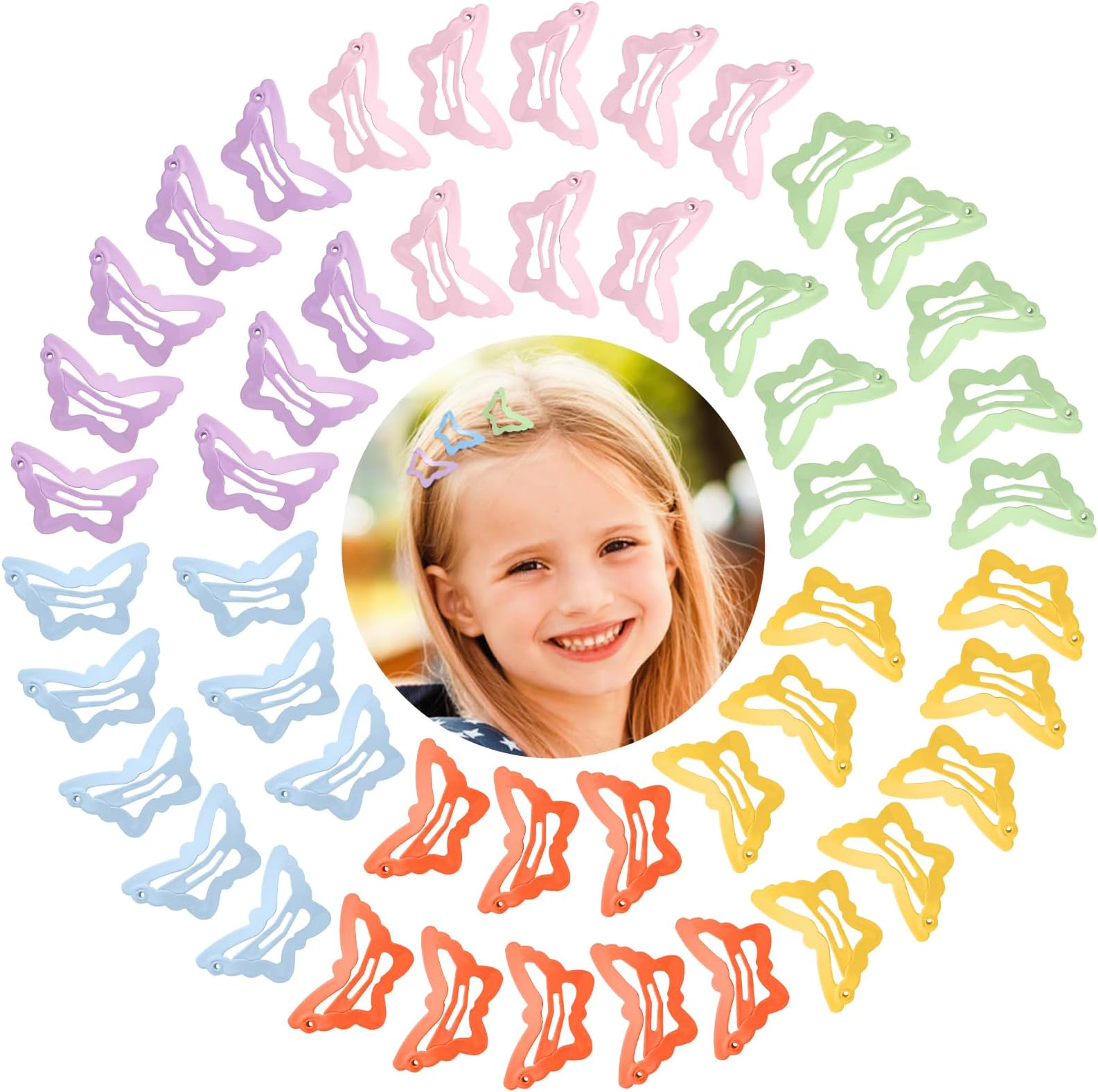 Amazon.com : Big Hair Claw Clips Medium Size Butterfly Hair Clips for ...