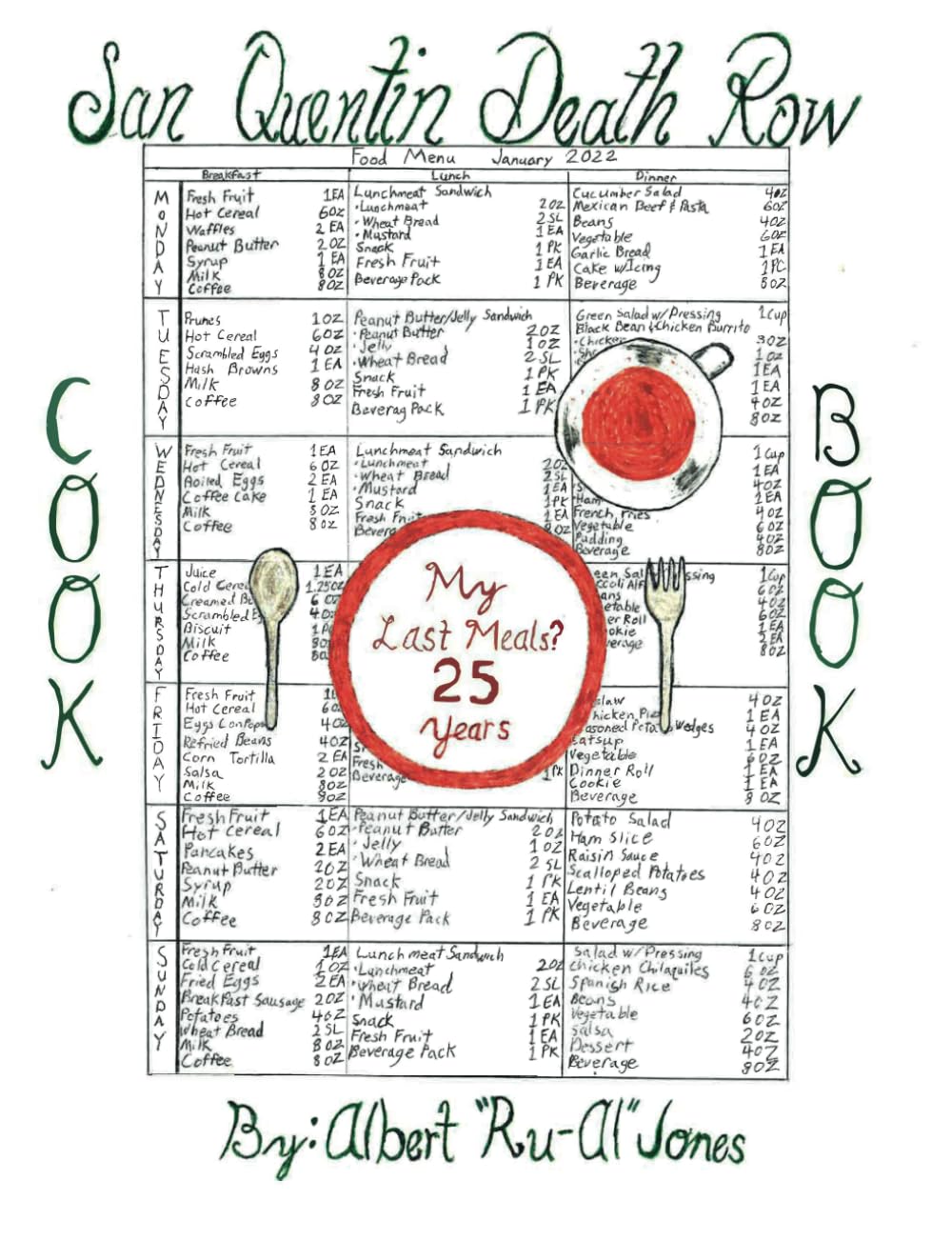 My Last Meals? 25 Years: San Quentin Death Row Cookbook 2: Jones ...