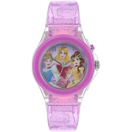 Disney Princess Girls Analogue Classic Quartz Watch with Rubber Strap ...