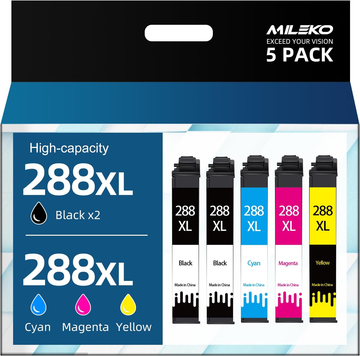 Amazon.com: 288XL Ink Cartridges with Latest Chip Remanufactured for ...