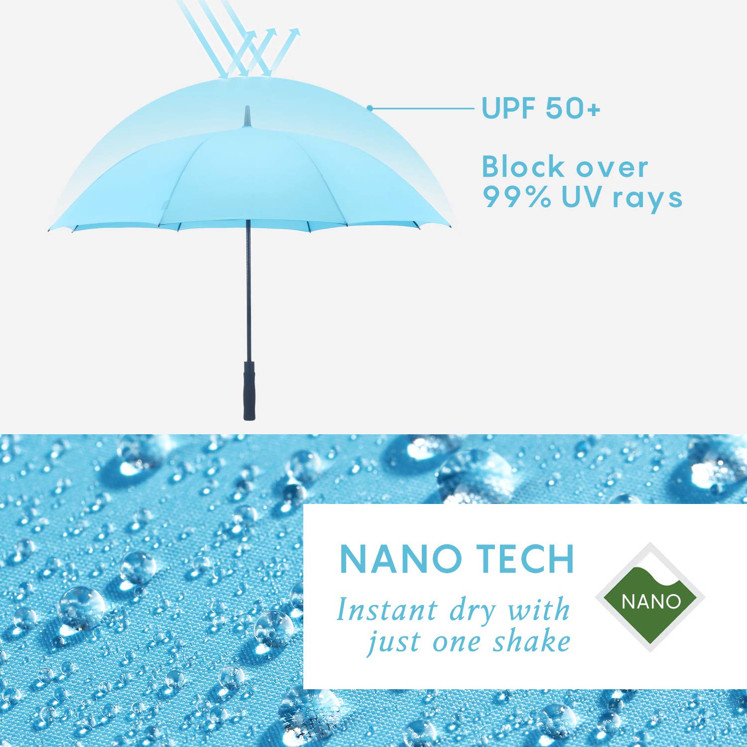 Snapklik.com : RUMBRELLA Golf Umbrella Windproof UV Umbrellas Large UPF ...