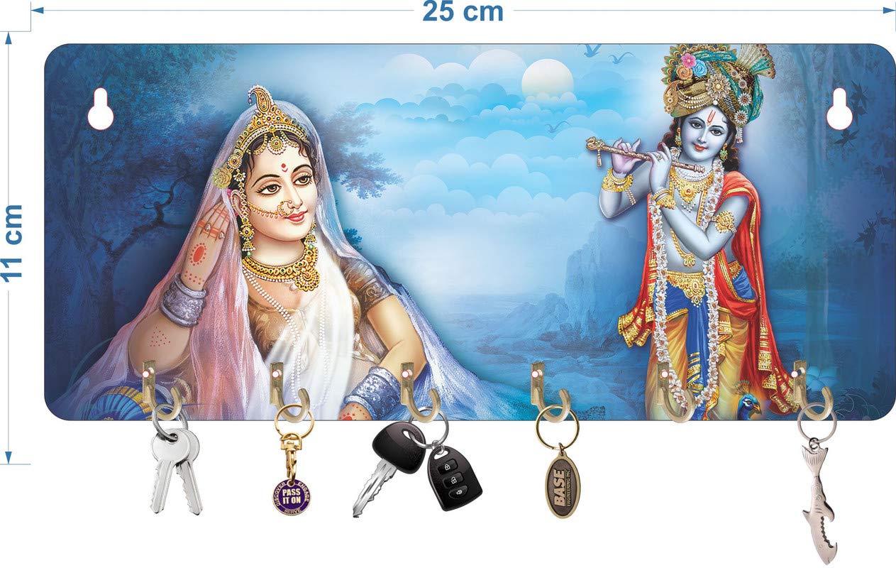 Narayani Craft God's Wooden Key Holder | Hanging Wall Key Holder for ...