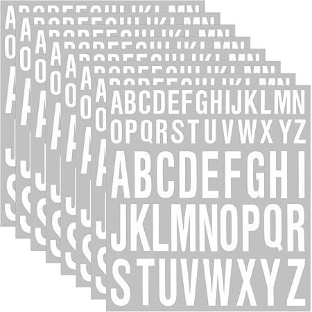 Amazon.com: 10 Sheet Self Adhesive Letter stickers, 2 Inch+1 Inch Vinyl ...