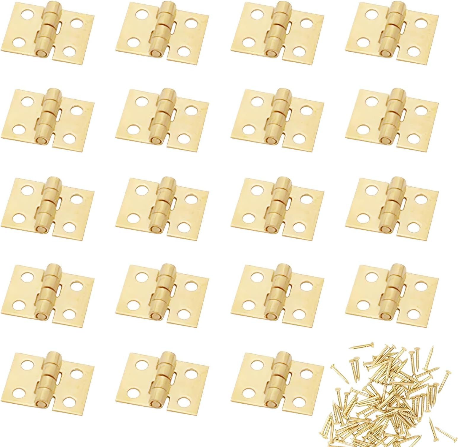 Amazon.co.jp: Hinges Mini Hinges, 0.3 x 0.4 inches (8 x 10 mm), Set of ...