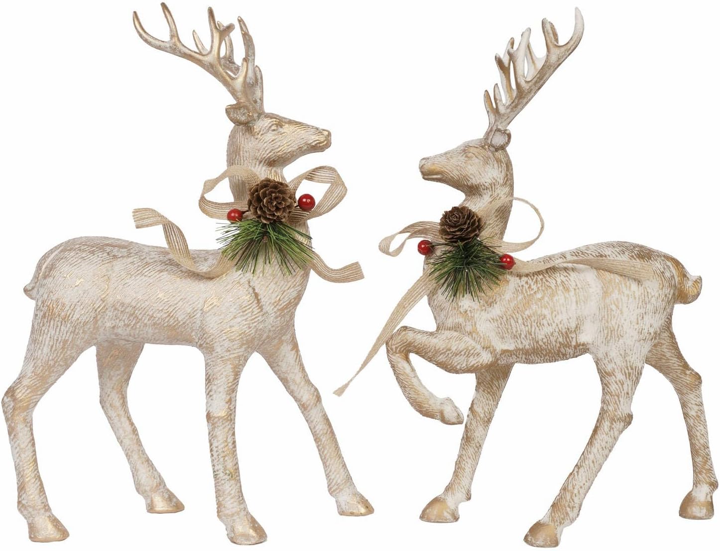 Amazon.com: SlimmKISS Christmas Reindeer Figurines Champagne Deer Stag ...
