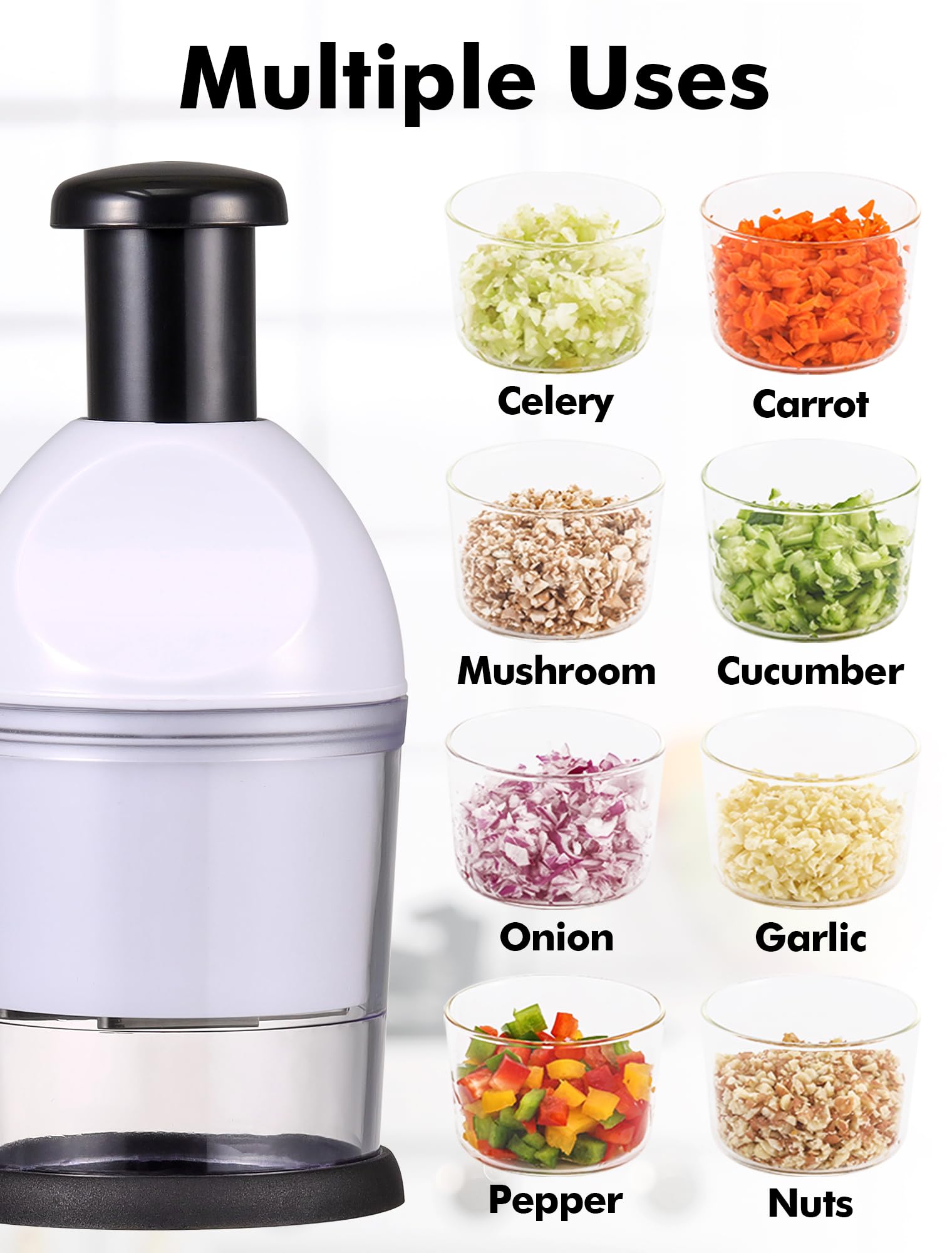 Snapklik.com : Food Chopper, Hand Chopper Dicer Easy To Clean, Manual ...