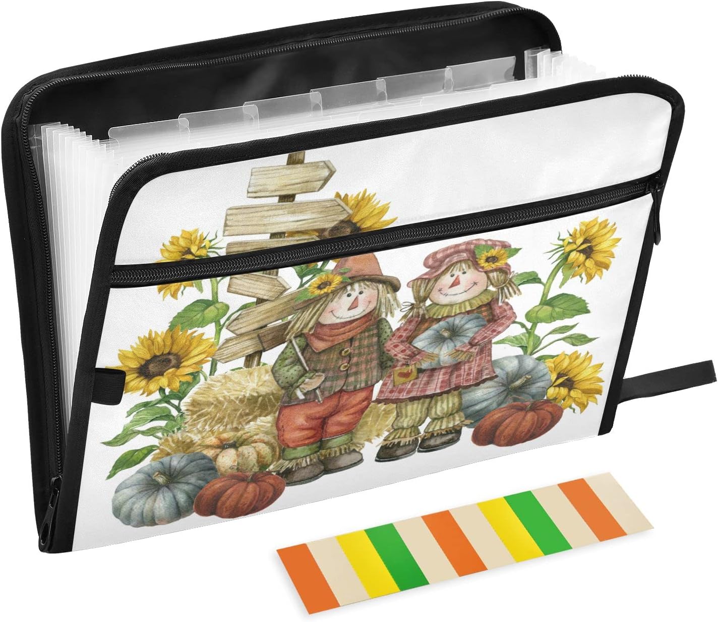 Amazon.com : Fall Scarecrow 13 Pockets Expanding File Folder with ...