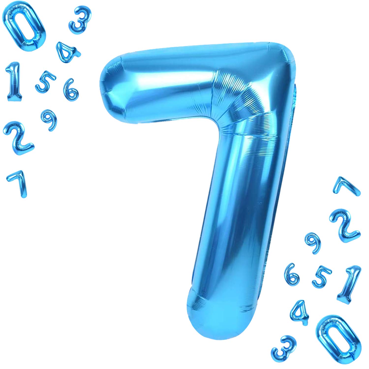 Blue Number 7 Balloon For 7th Birthday Large 40 Inch | Desertcart INDIA