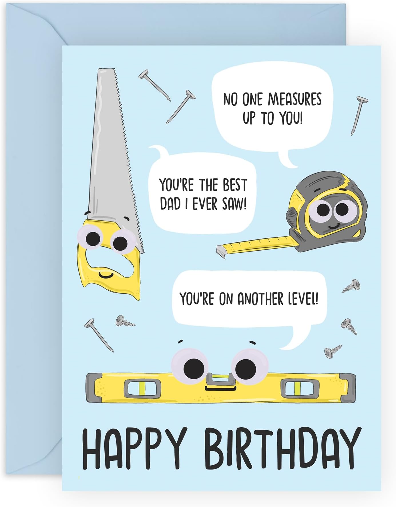 Amazon.com : CENTRAL 23 Happy Birthday Dad Card - Toolbox Puns - Dad ...