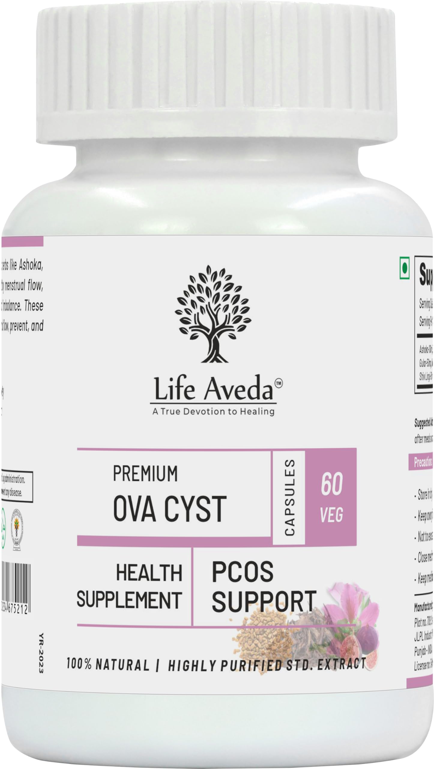 Buy Life Aveda Premium Ova Cyst, 60 Veg Capsules Online at Low Prices ...