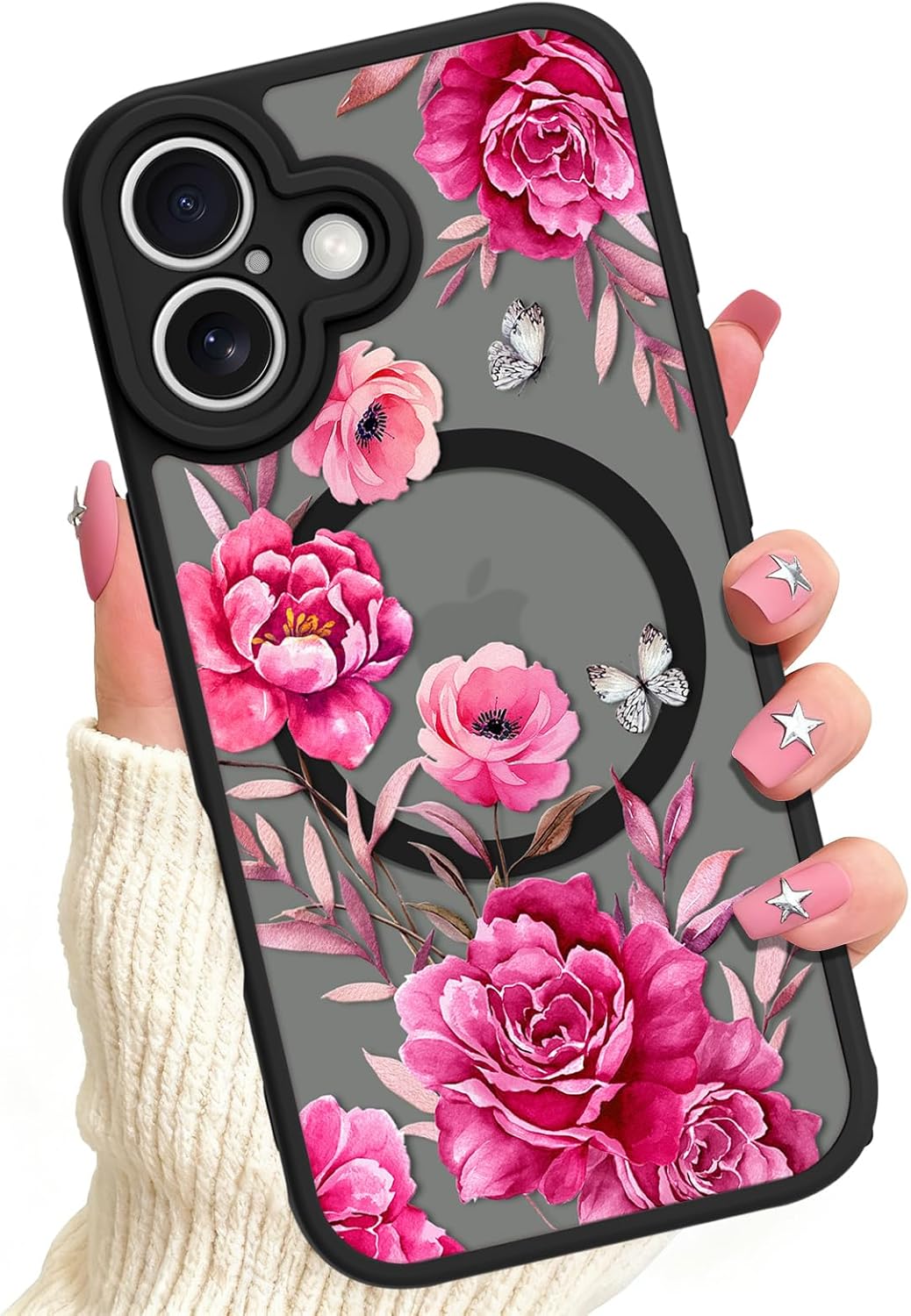 Amazon.com: MOWIME Magnetic for iPhone 16 Plus Case Flowers, Compatible ...