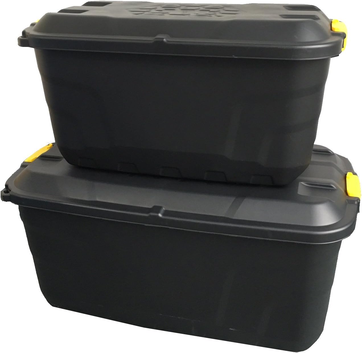 Strata Extra Long Wheeled Plastic Storage Boxes Waterproof Trunks Combo ...