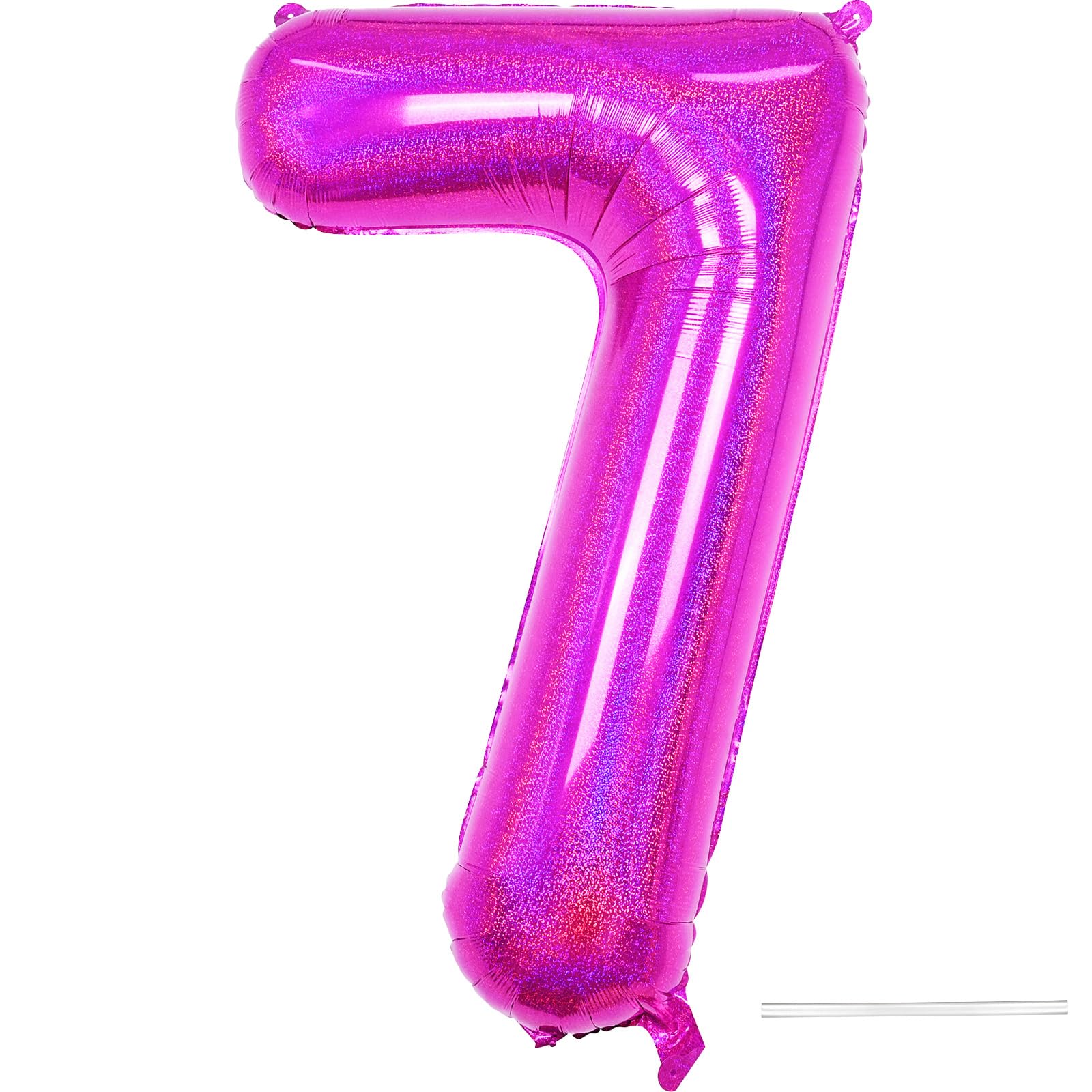 Amazon.com: Hot Pink 7 Balloon, 40 Inch Large Laser Hot Pink Foil ...
