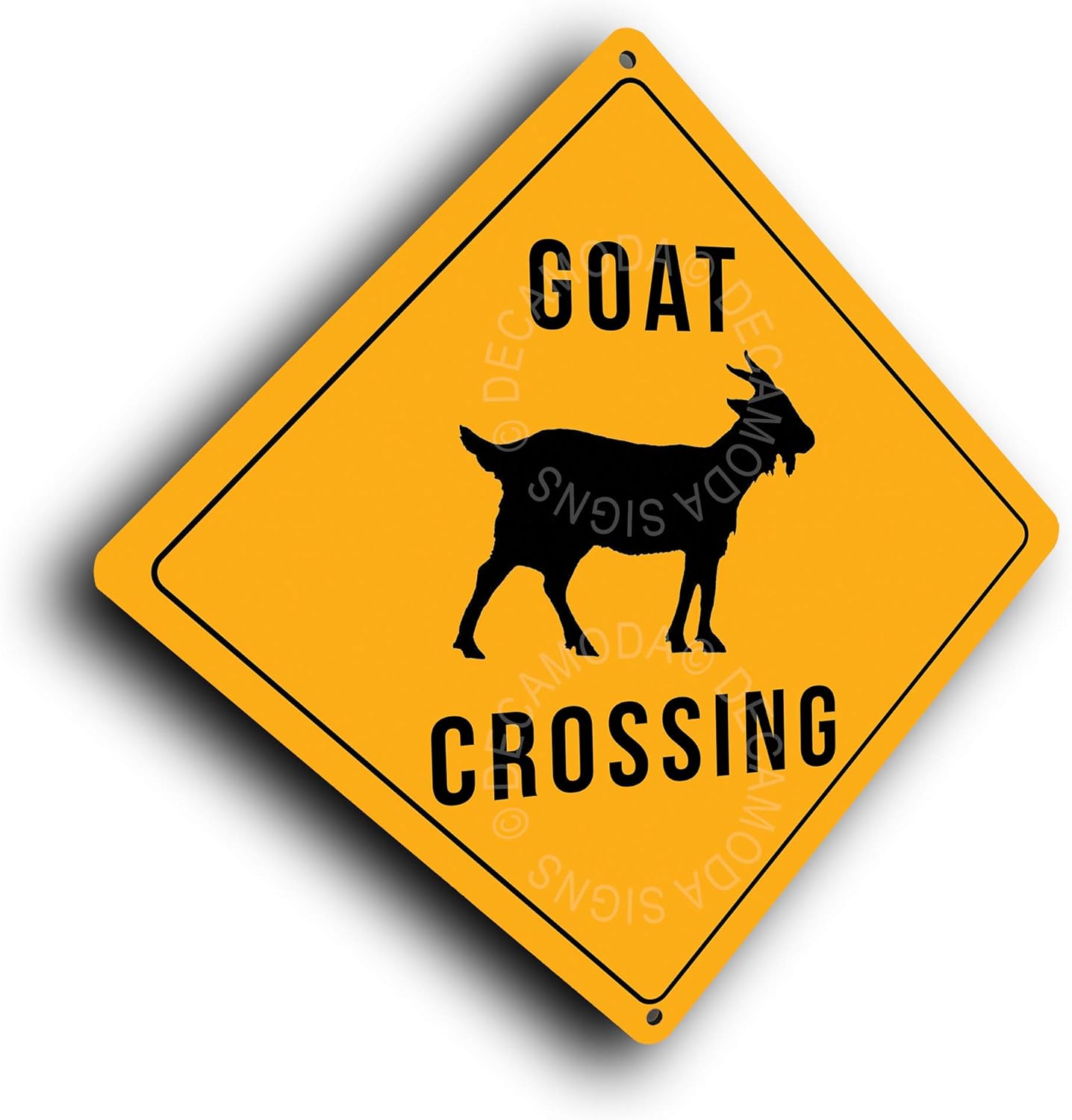 Amazon.com: Deca Moda Goat Crossing Sign, Goat Crossing Signs, Indoor ...
