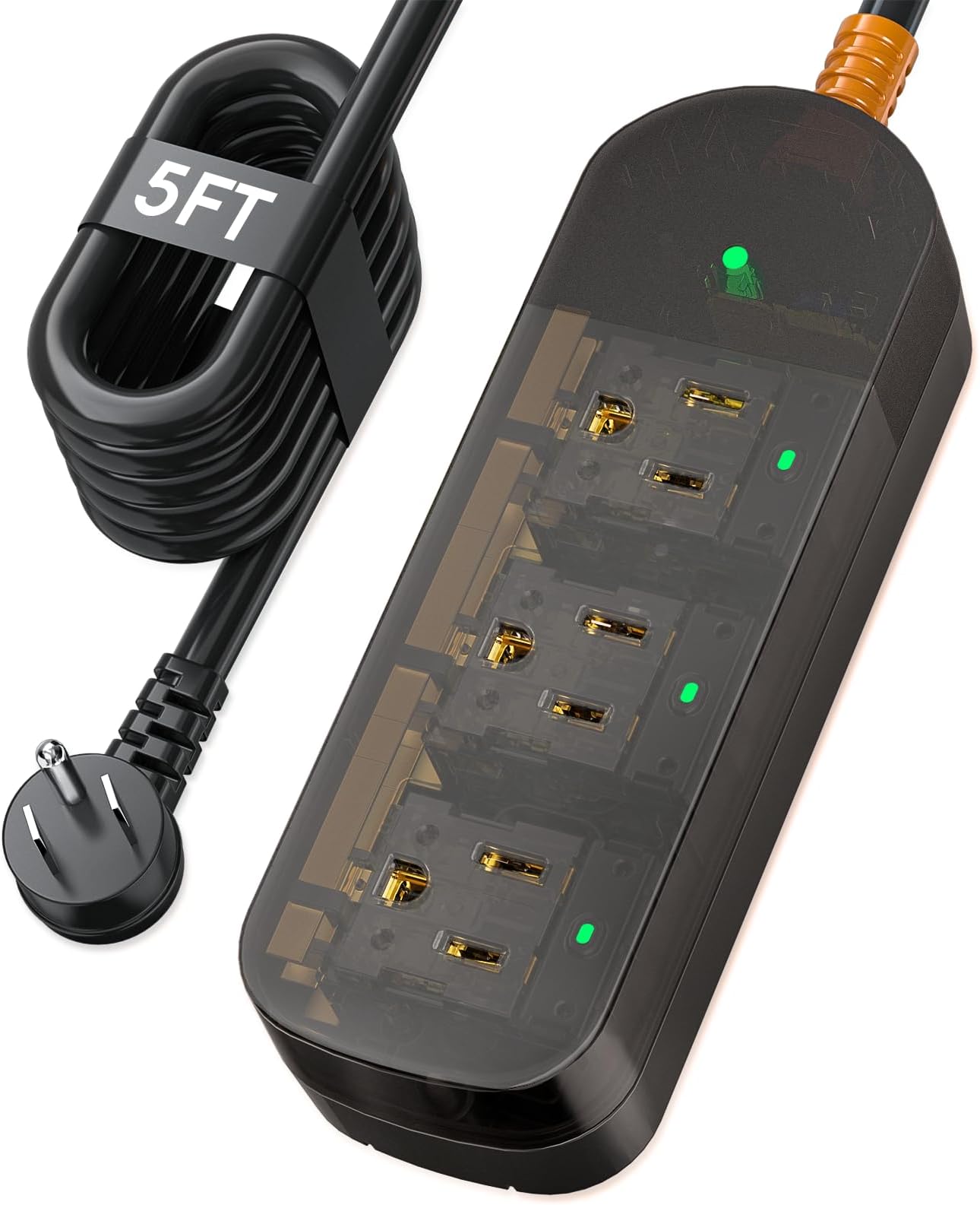 Amazon.com: Power Strip Weatherproof, Transparent Surge Protector with ...