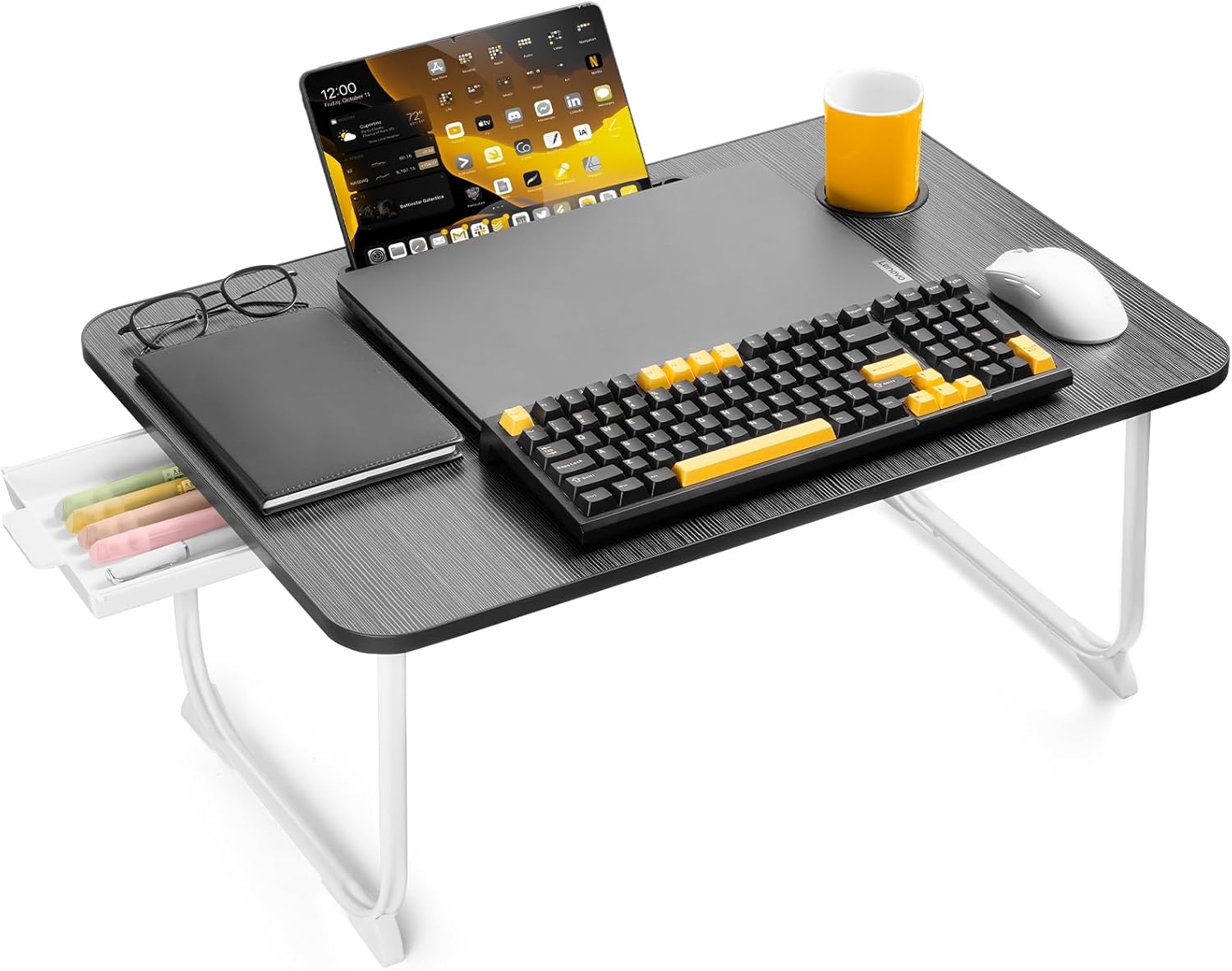 Amazon.com: Cloudtrip Laptop Desk for Bed Lap Desk, Bed Table with ...
