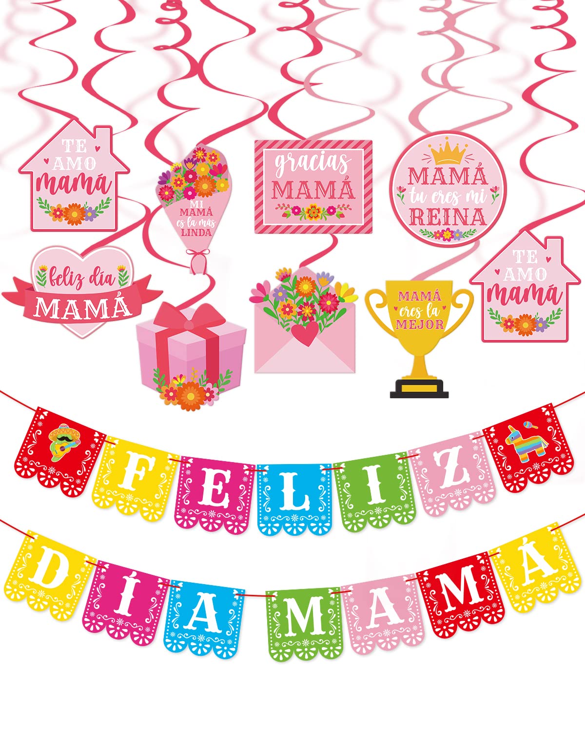 Snapklik.com : Levfla Mexican Mothers Day Party Decorations Feliz Dia ...