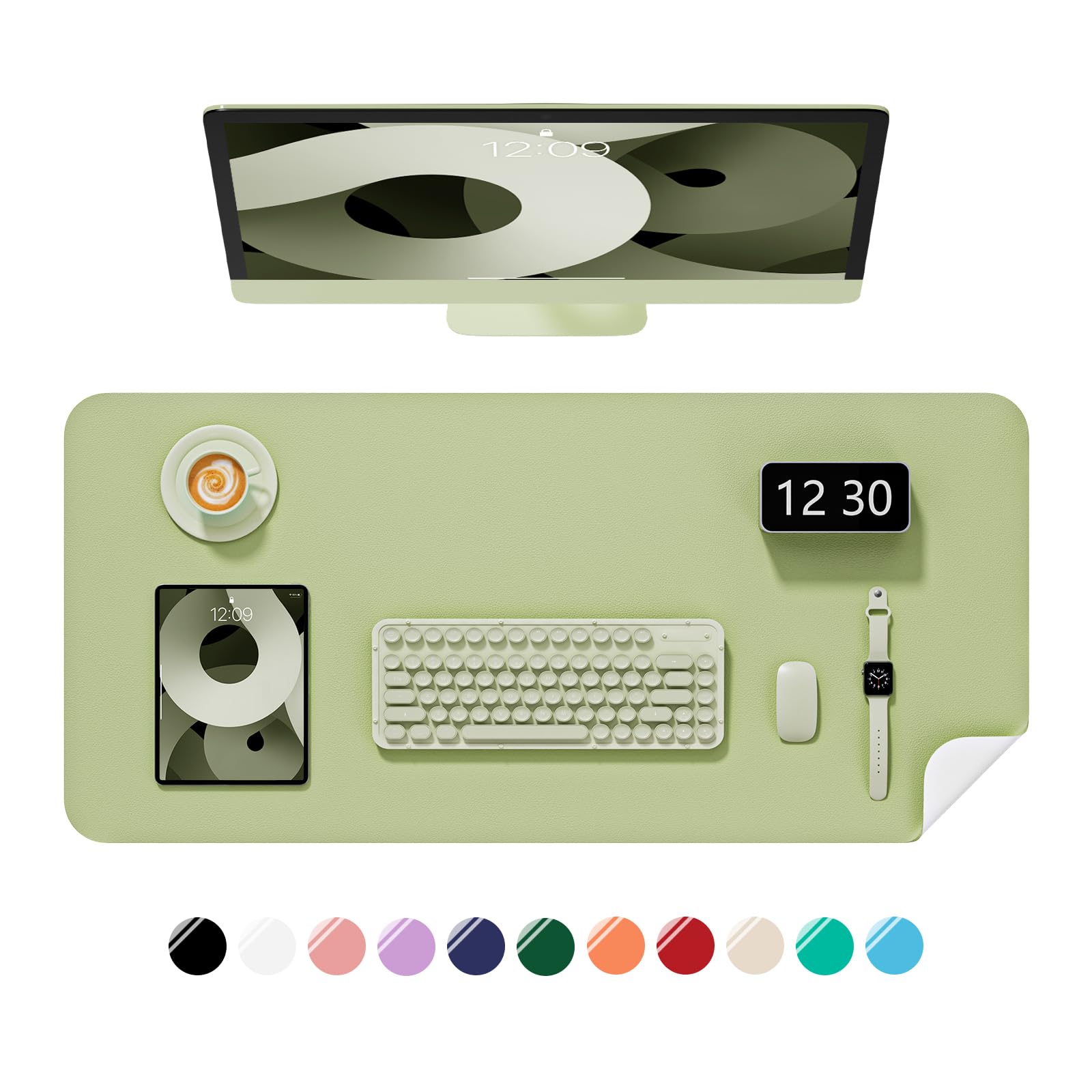 Amazon.com : Niniubye Desk Pad, 23.6" x 13.8" PU Leather Non-Slip Desk ...