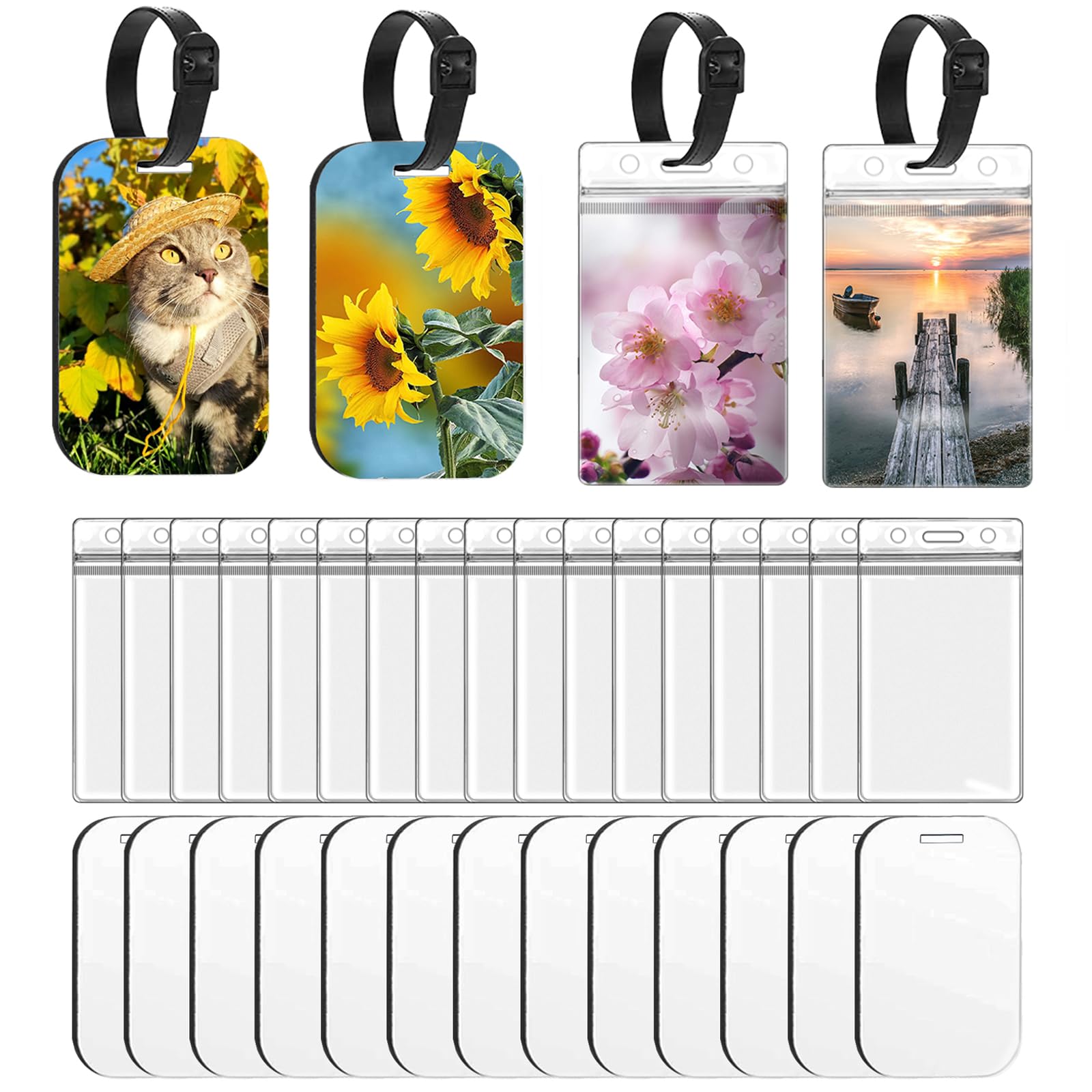 Amazon.com: Youdaju 45 Pcs Sublimation Blank Luggage Tags, Sublimation ...