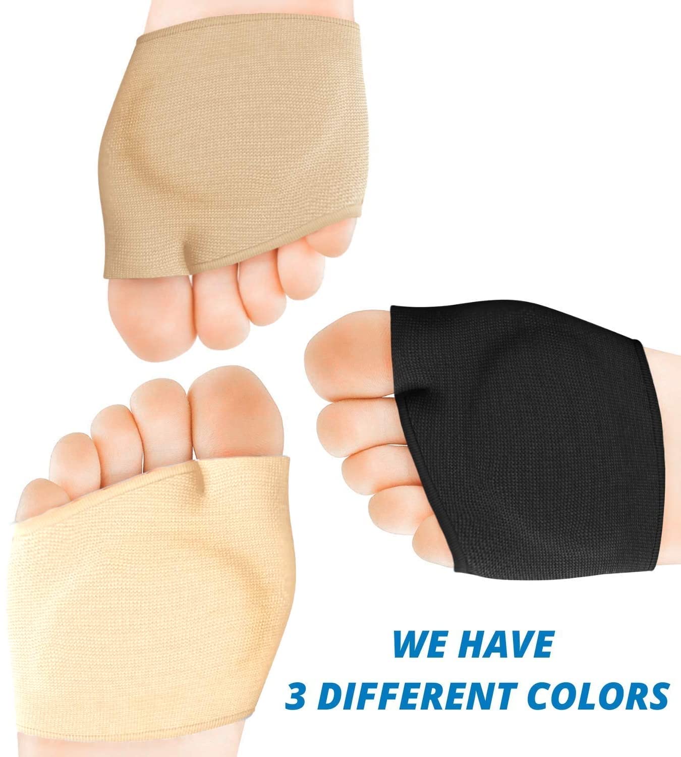 Buy Metatarsal Sleeve with Gel Pads - 4 Pieces - Ball of Foot Cushions ...