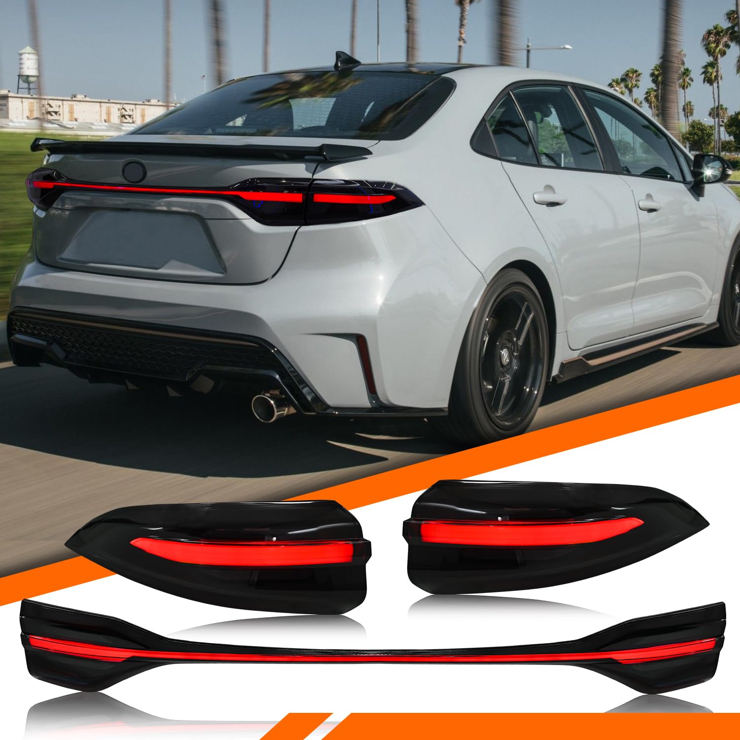 Amazon.com: COOLDNA LED Tail Lights for Toyota Corolla 2020-2024 ...