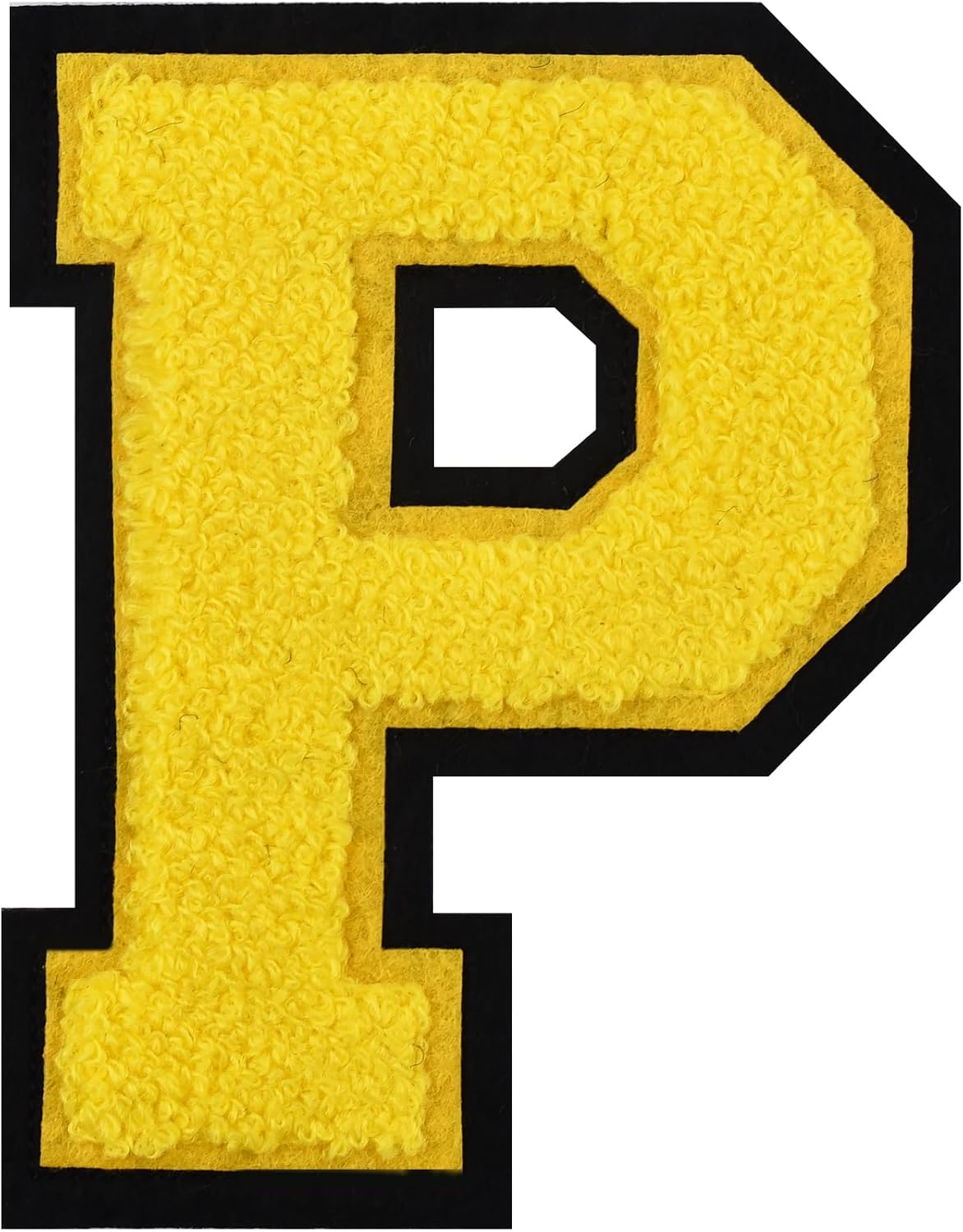 Amazon.com: GROZON 4.5" Yellow Chenille Letter Patch - Iron On ...