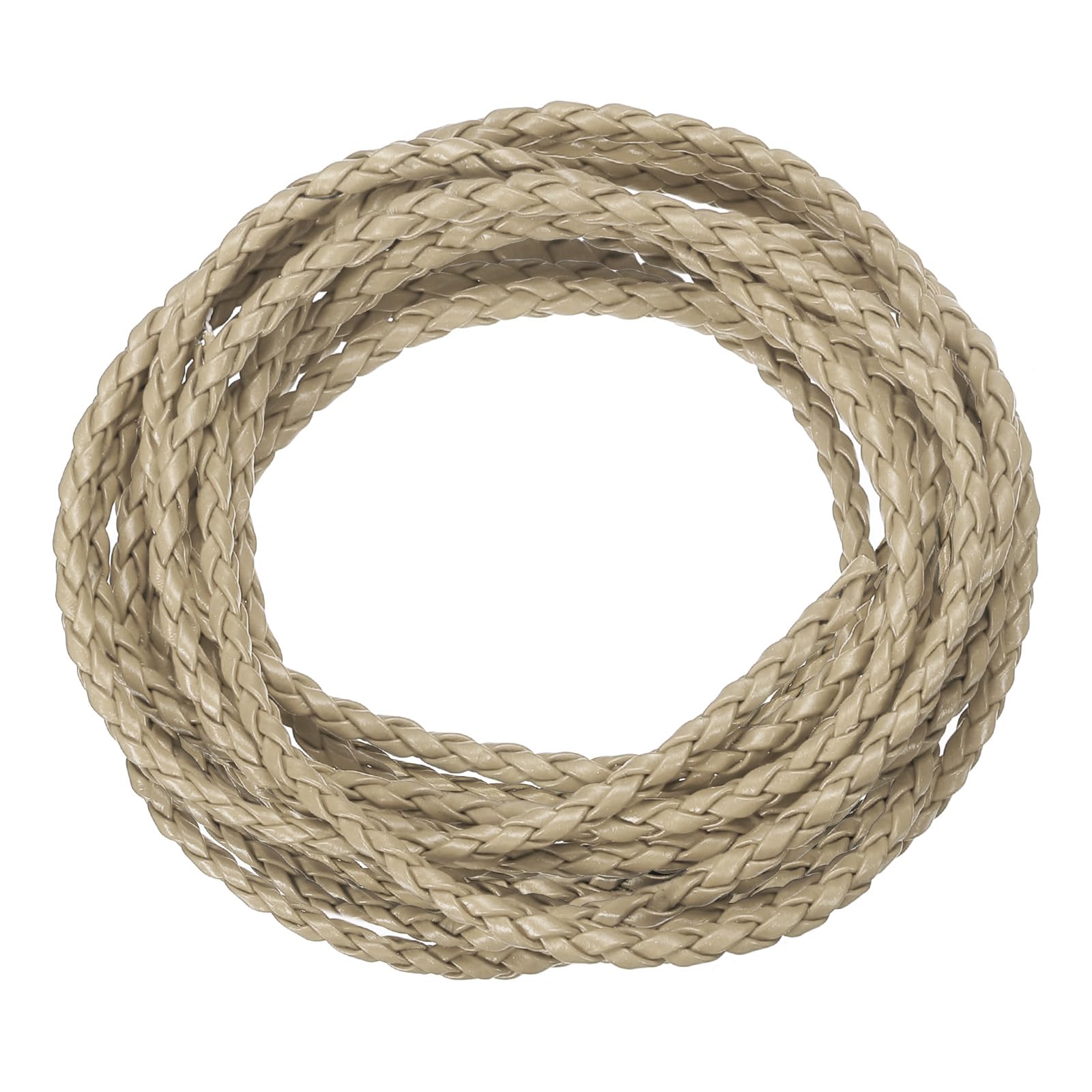 Amazon.com: uxcell Braided Leather Cords, Round Leather Strap, Soft ...