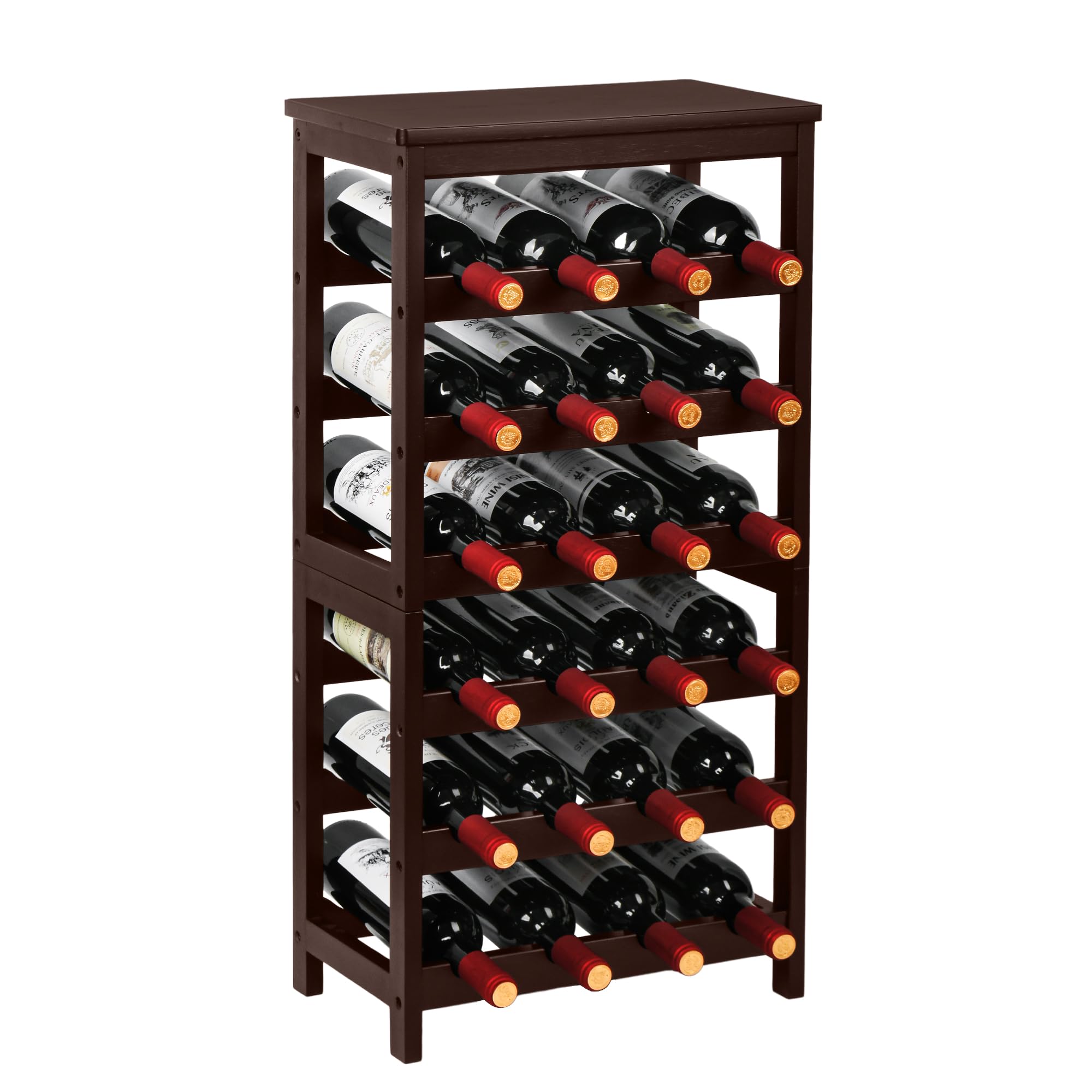 Amazon.com: VASMIA Wine Rack Free Standing Floor, 6-Tier Display Wine ...
