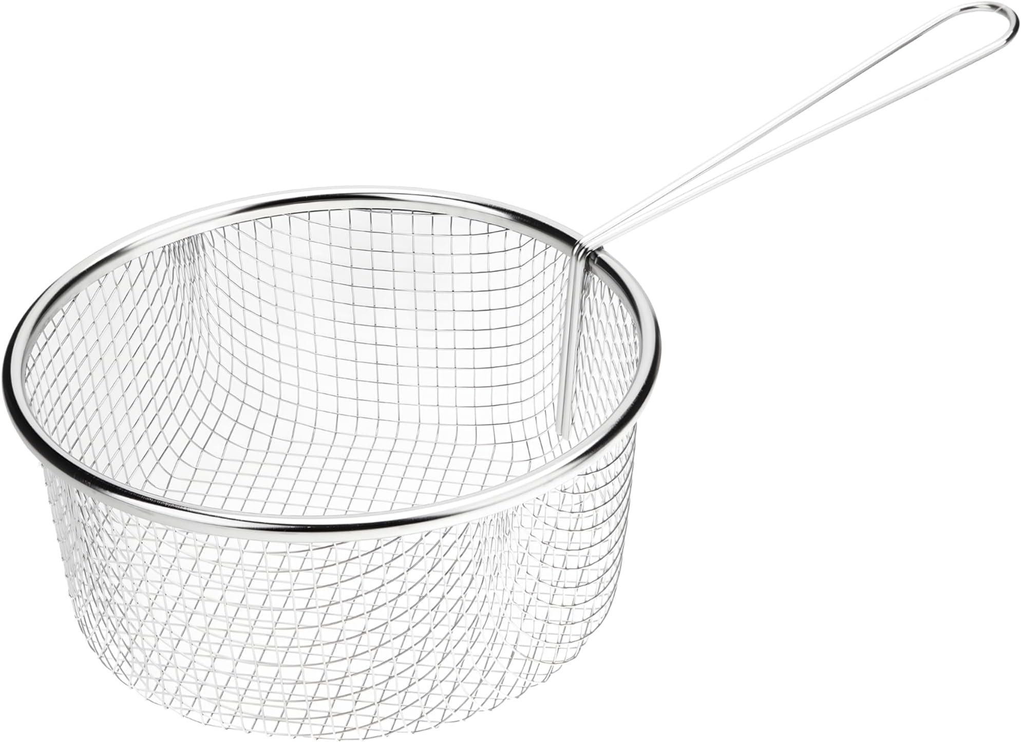 DELITLS Stainless Steel Deep Fat Fryer Basket with Square Plastic ...