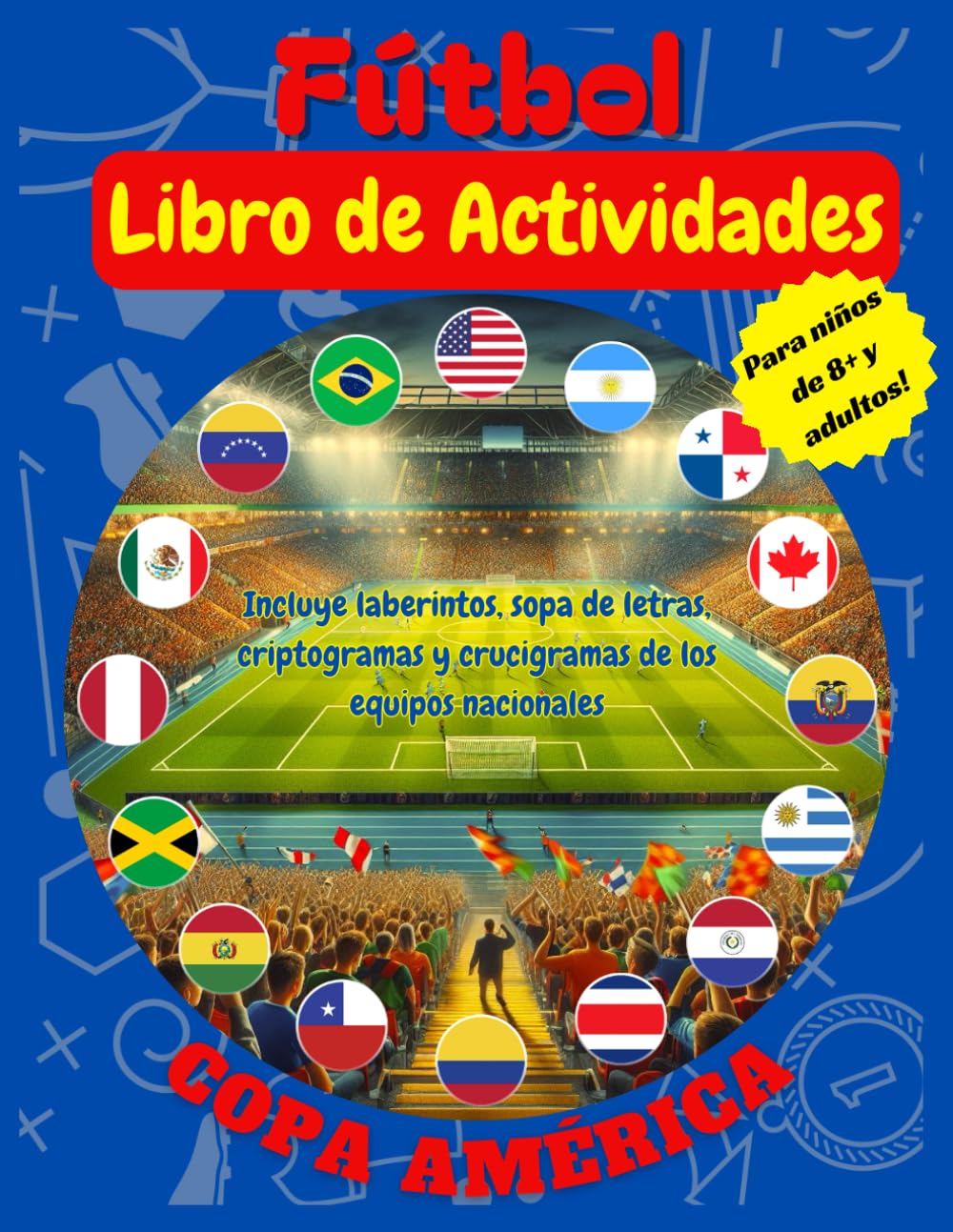 Amazon.com: Libro de actividades de fútbol de la Copa América: Para ...