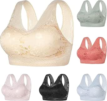Hatmeo Bras for Women Push Up Minimizer Posture Bralette Mesh ...
