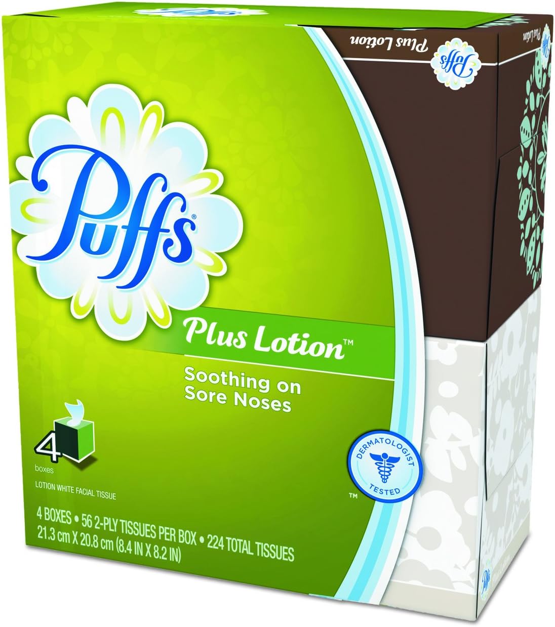 Amazon.com: Puff Plus Lotion Vick Facial Tissues (Pack of 4), 2-Ply ...