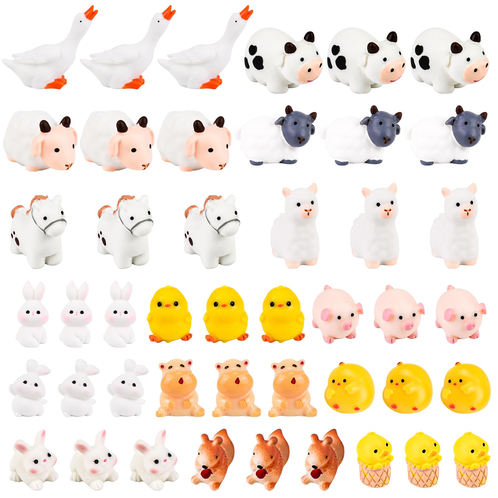 Amazon.com: 150Pcs Mini Resin Animals Figures ,Bulk Farm Tiny Animals ...