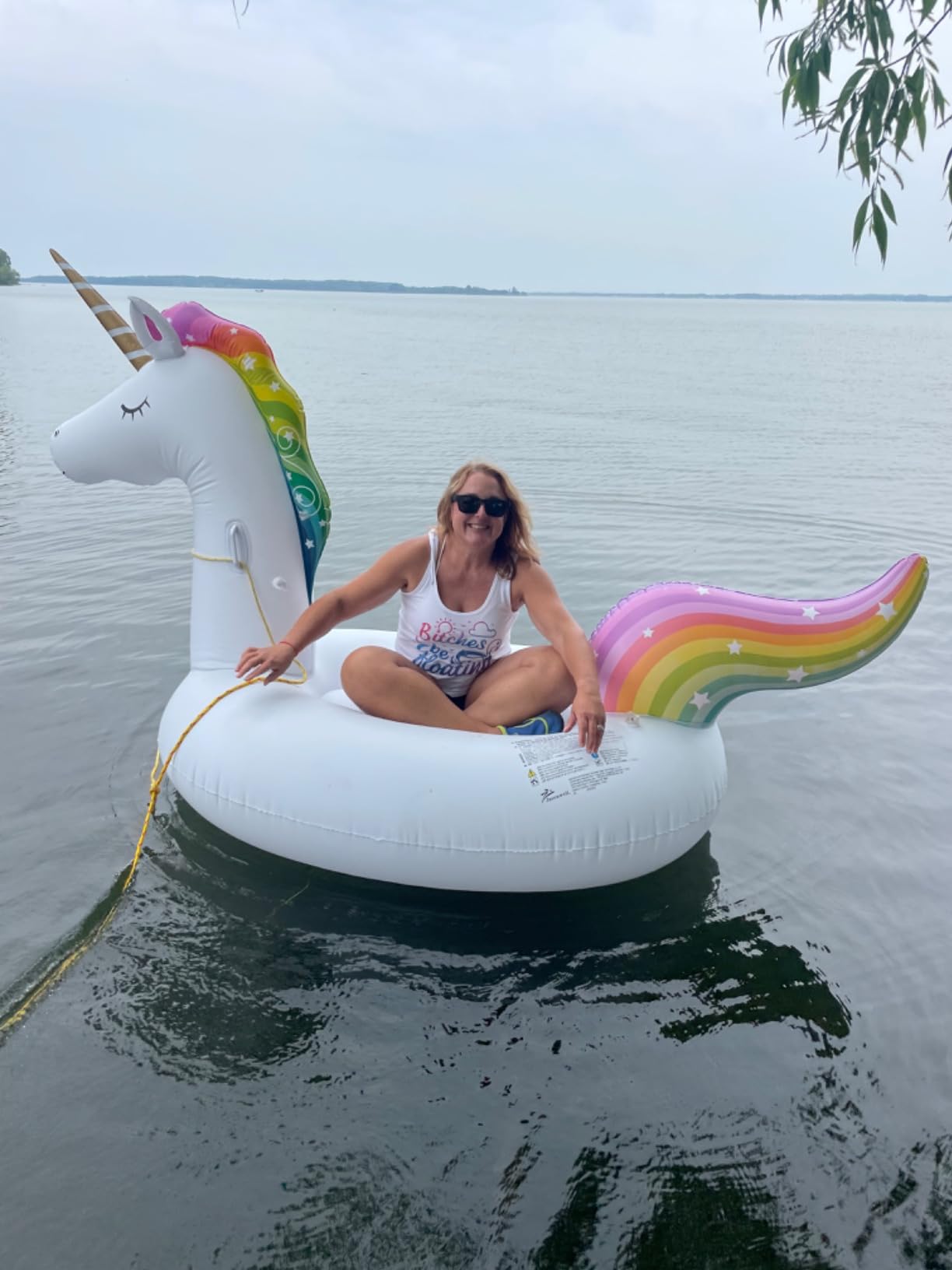 Jasonwell Inflatable Unicorn Pool Float Floatie Water Fun Summer Beach Swimming Pool Floaty ...
