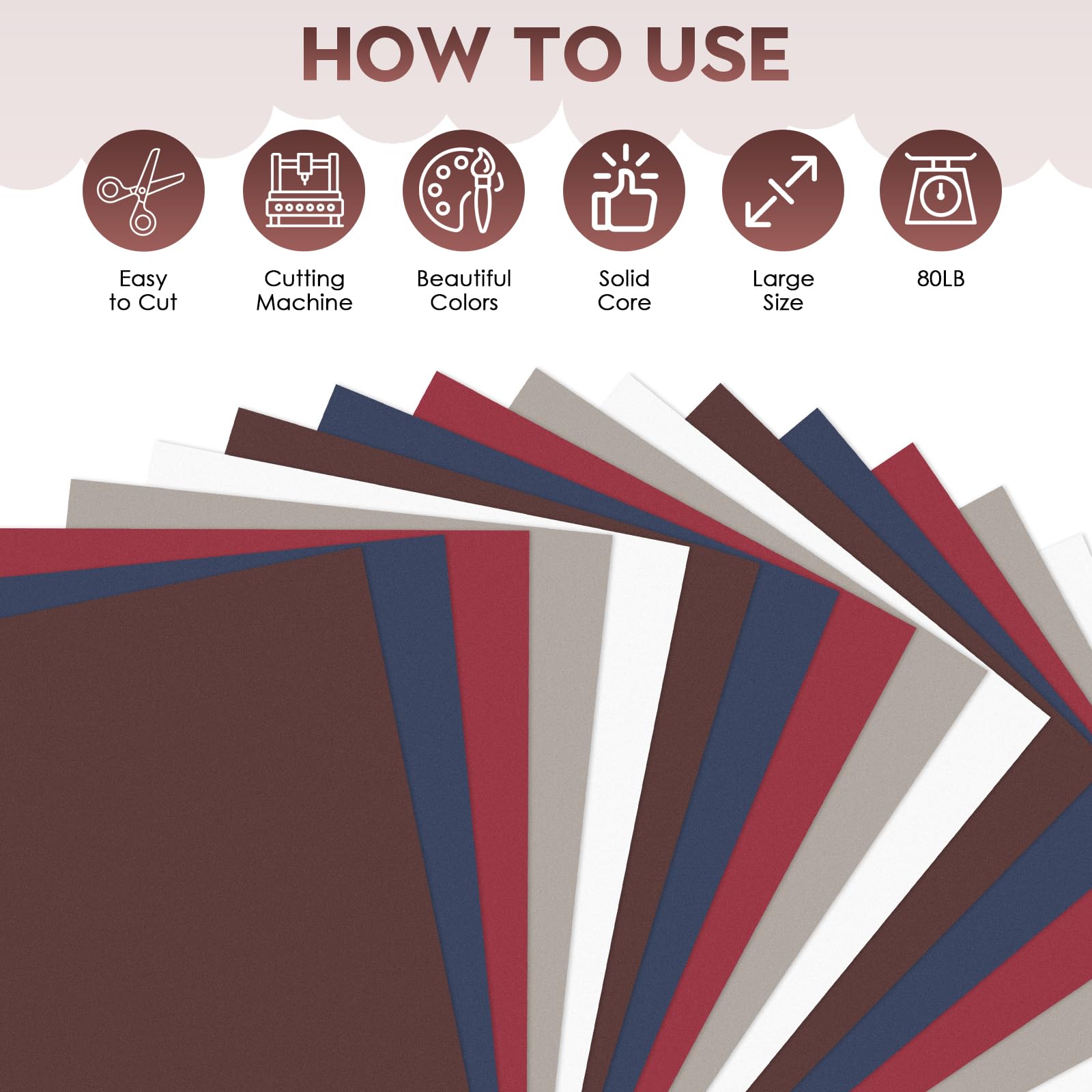 Snapklik.com : 11X17 Colored Card Stock Poster Paper 80lb 5 Neutral ...