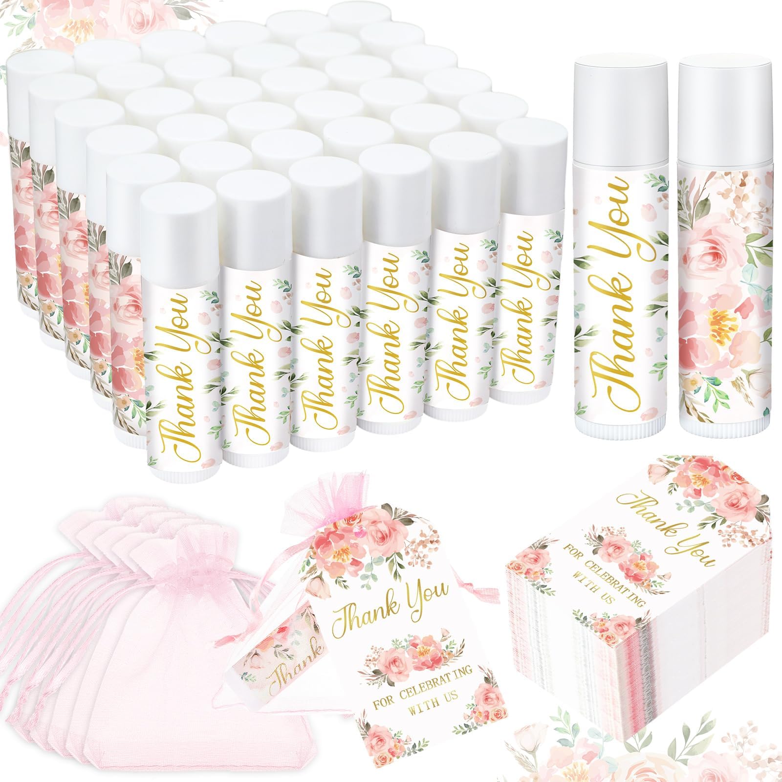 Amazon.com : Dunzy 100 Pack Bridal Shower Favors Gifts Bulk Lip Balms ...