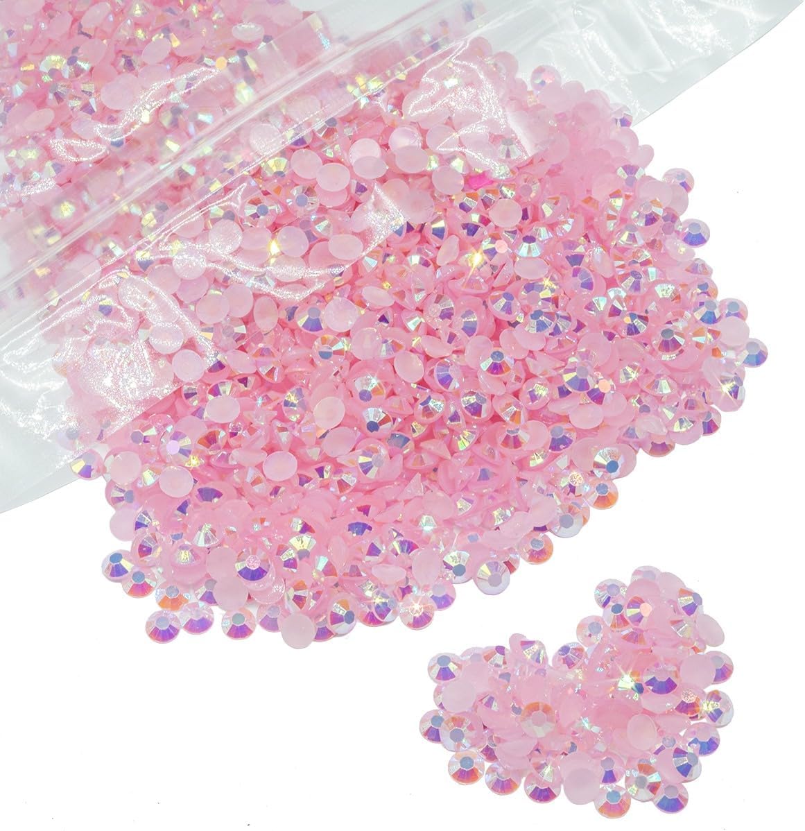 Amazon.com: qiipii 8000PCS 3mm Pink AB Resin Rhinestones for Crafts ...