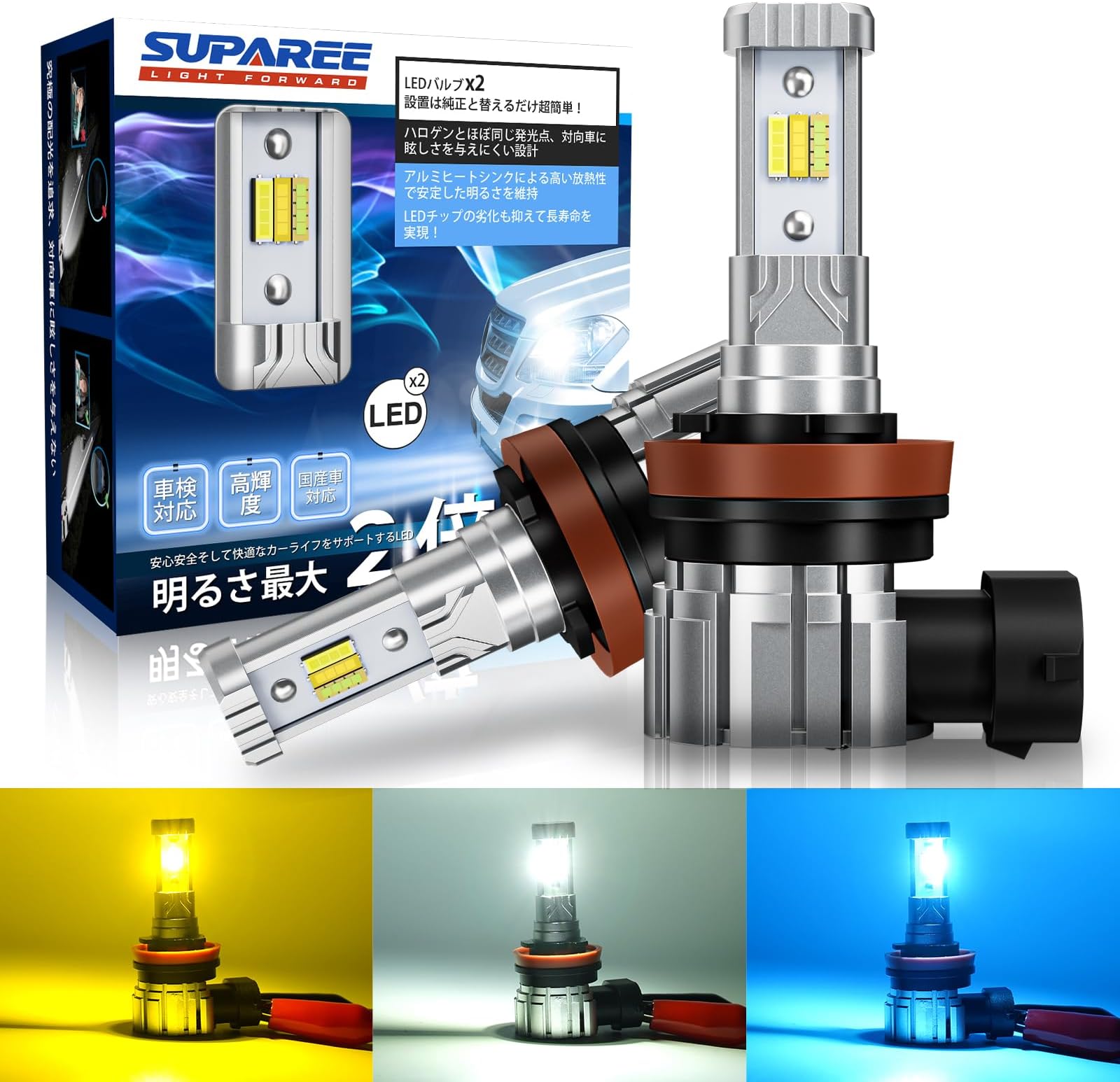 Amazon | SIEMID LED フォグランプ トヨタ 4 ランナー タコマ タンドラ ラヴフォー C-HR ハイランダー ヴェンザ ...