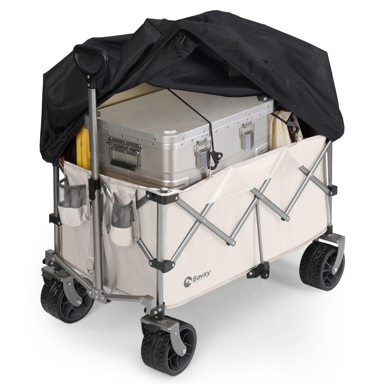Bavay PL77 Beach Wagon with Big Wheels for Sand, Utility Grocery Wagons ...