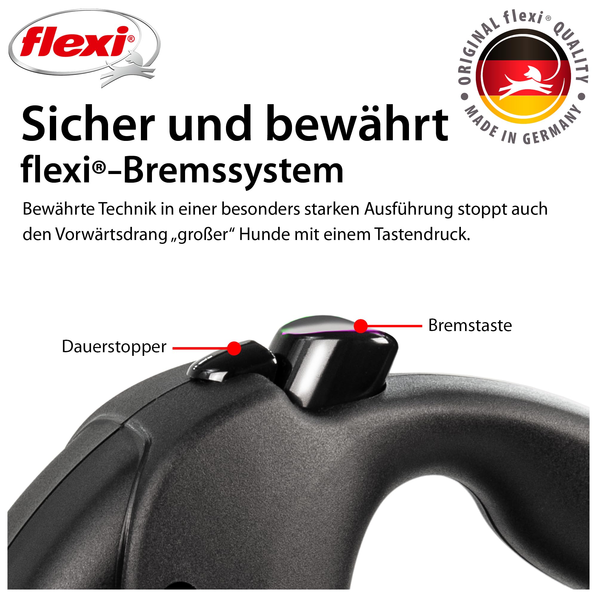 Flexi Lead Flexi® Giant Black Edition Belt 8 M Black Roll Lead For Dogs ...