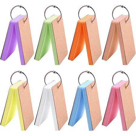 FEIGO Lot de 7 Cartes Mémo Mobile Multicolores, 90 × 50mm Mini Cartes d ...