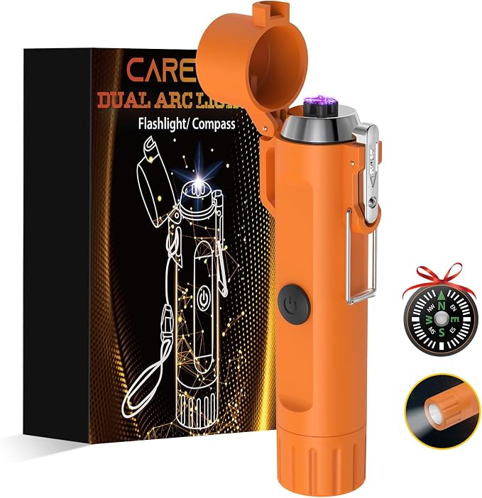 Amazon.com: Electric Waterproof Lighters Gifts for Men: LED Flashlight ...