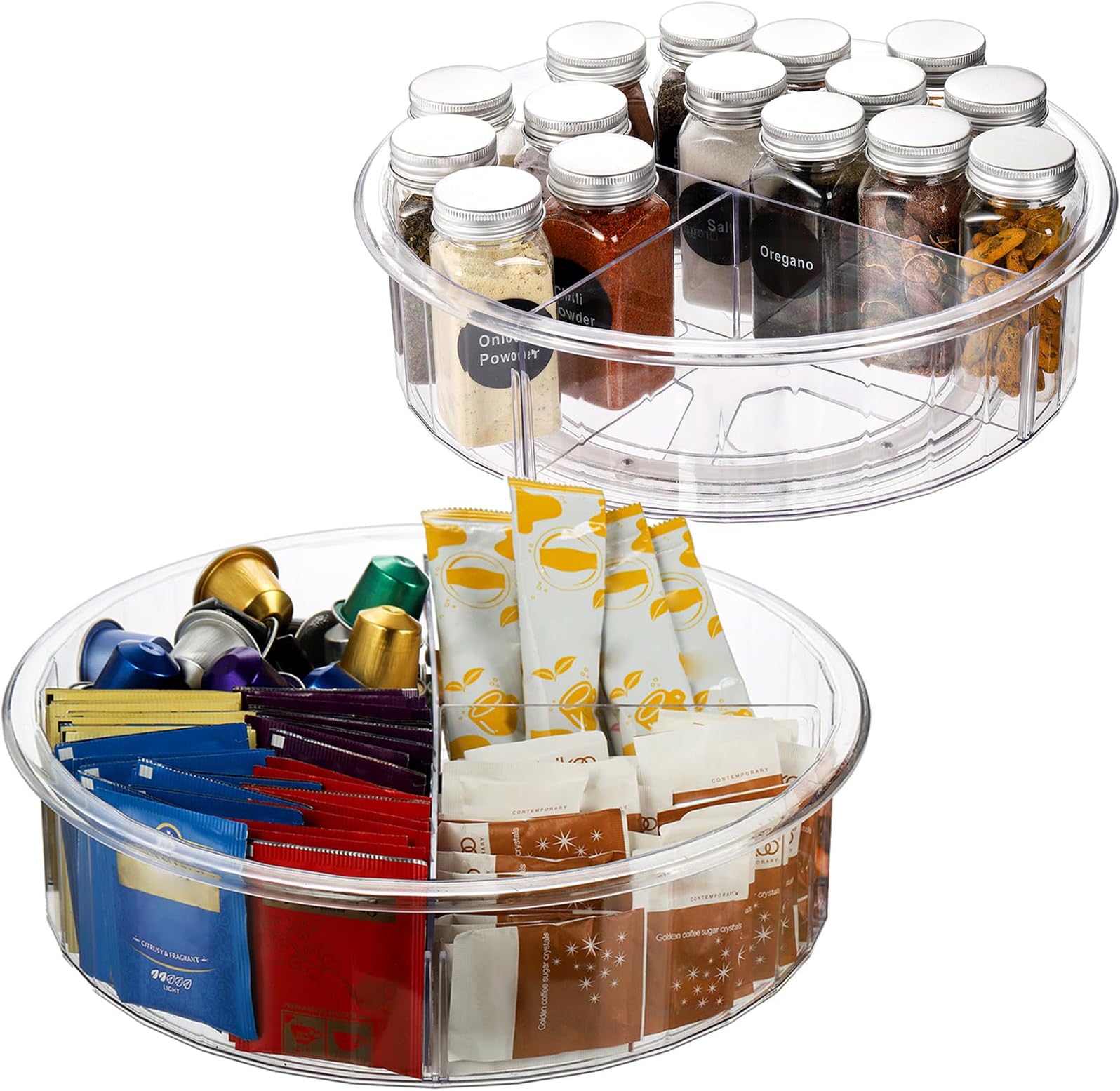 Amazon.com - Cetomo Organizer Lazy Susans, Clear