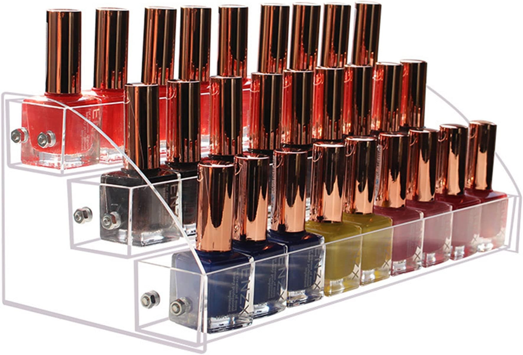 QWORK® 4 Tiers Nail Polish Holder Organizer, Acrylic Nail Polish ...