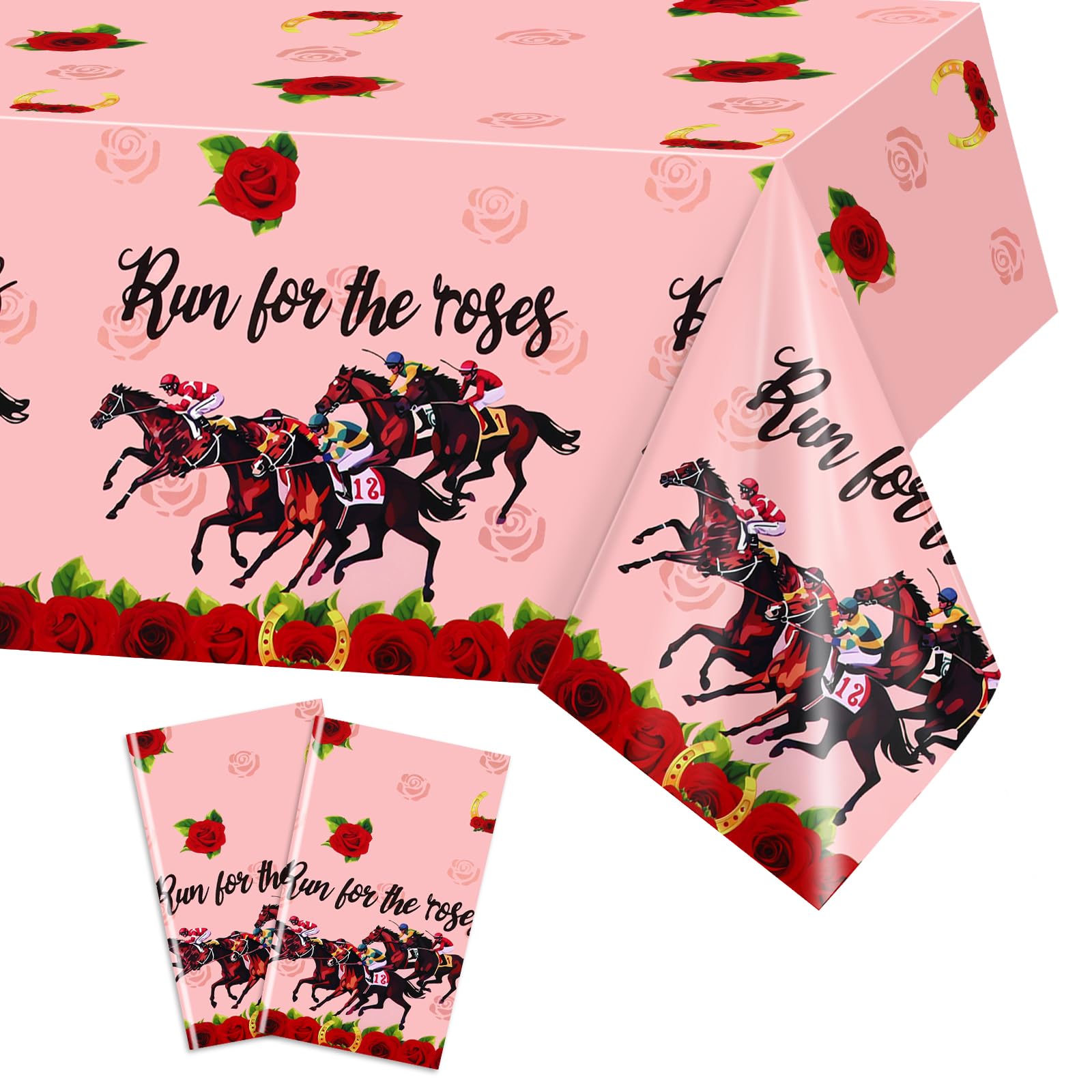 Amazon.com: PHOGARY DerbyDecorations 2PCS DerbyParty Tablecloth,Run for ...