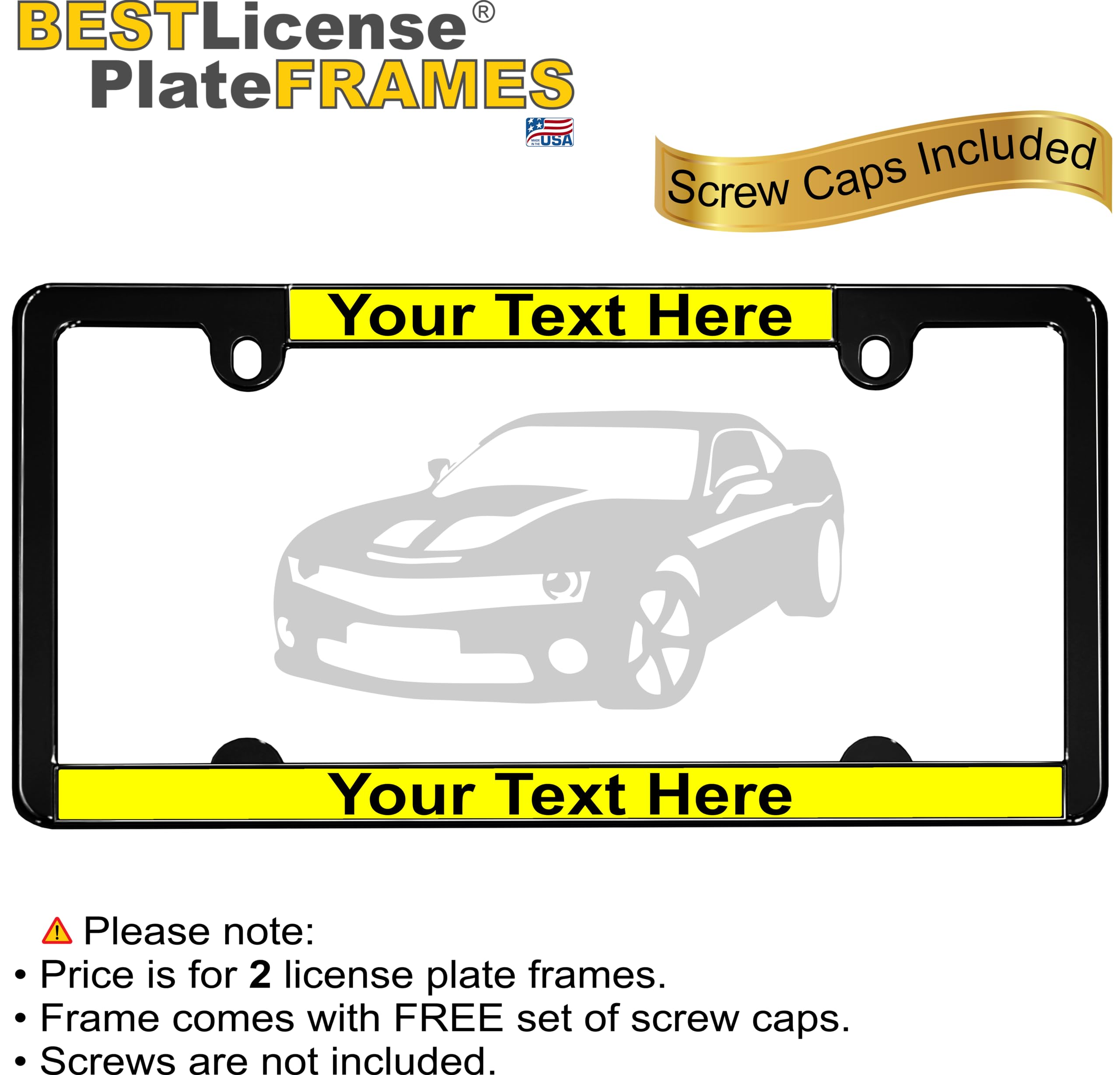 UV Resistant Durable Plate Frames Custom Metal License Plate Frames ...