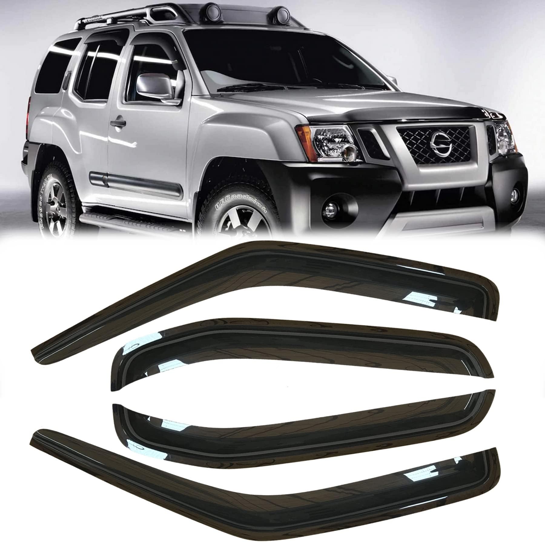 Amazon.com: DNA MOTORING WVS-T2-0139 Vent Window Visor Deflector Rain ...